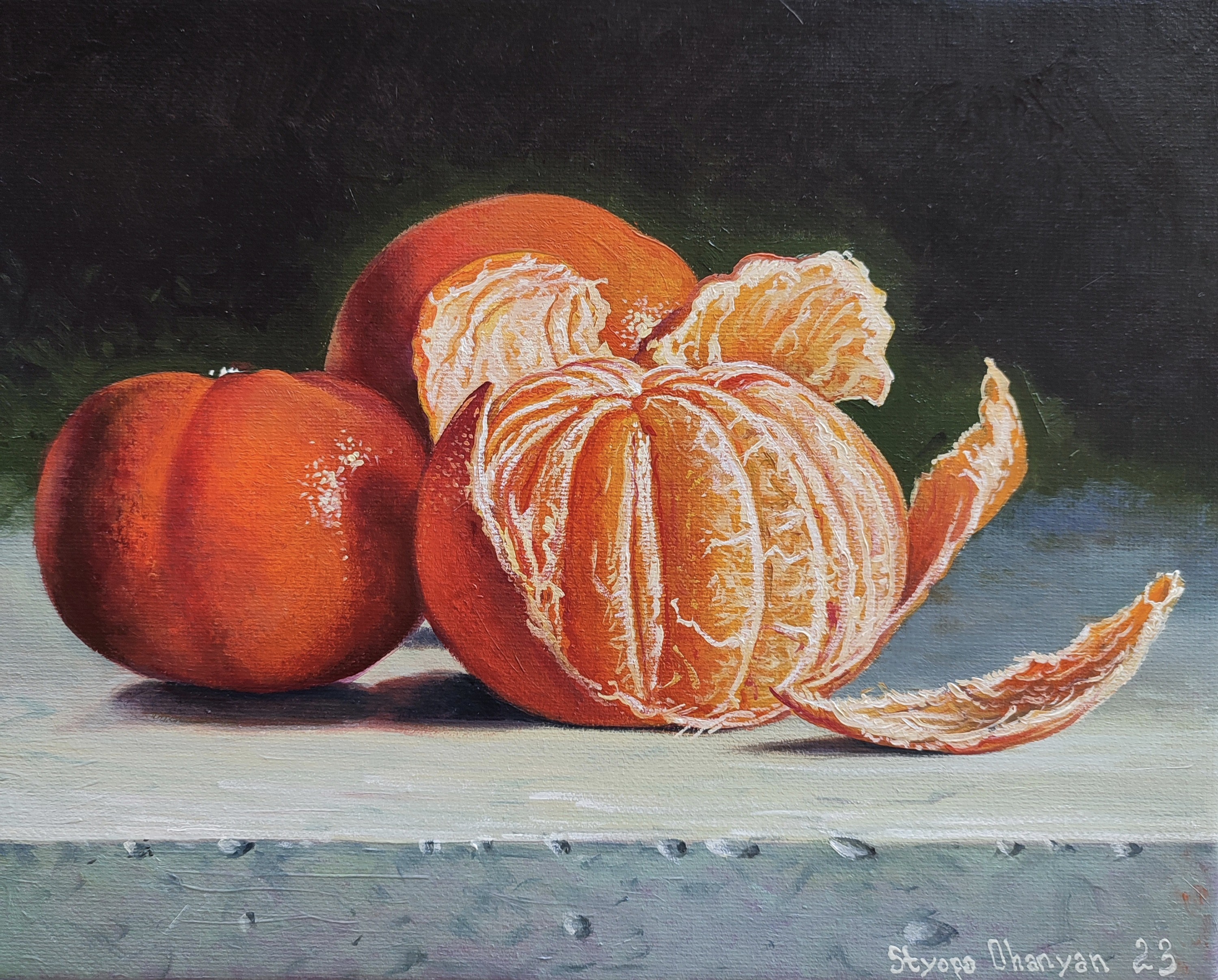 Still life - tangerines by Stepan Ohanyan, 2023 | Painting | Artsper Still life - tangerines by Stepan Ohanyan, 2023 | Painting | Artsper